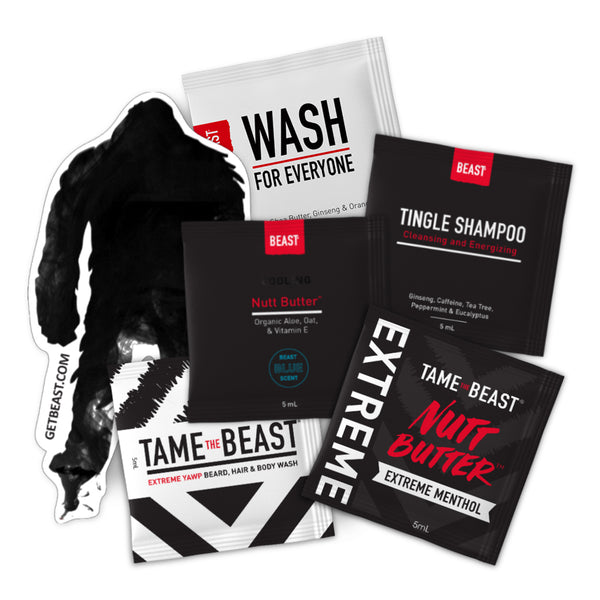 Grooming Product Samples Trial Box Kit Set by Tame the Beast – GetBeast.com
